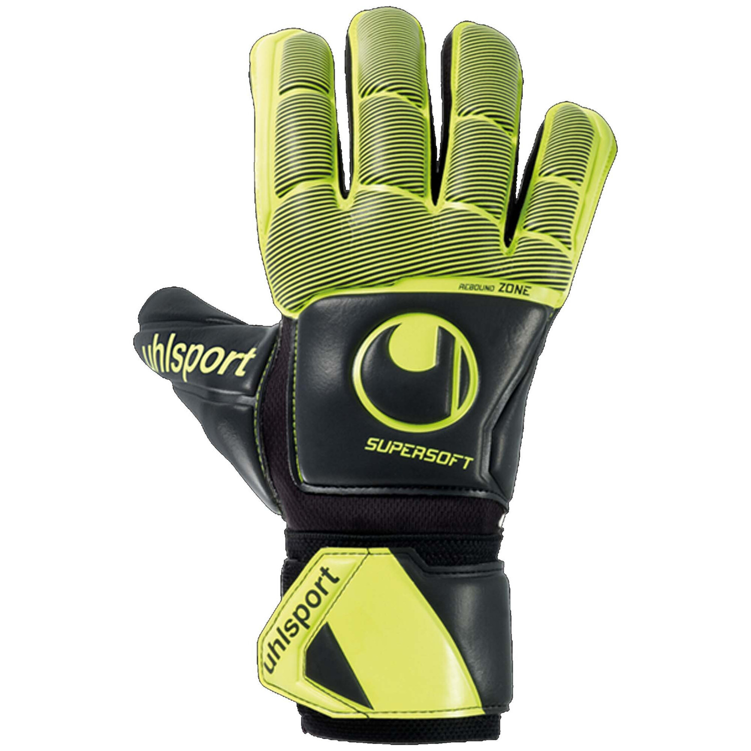 Gants gardien Uhlsport SUPERSOFT FlexFrame noir jaune sur Foot.fr
