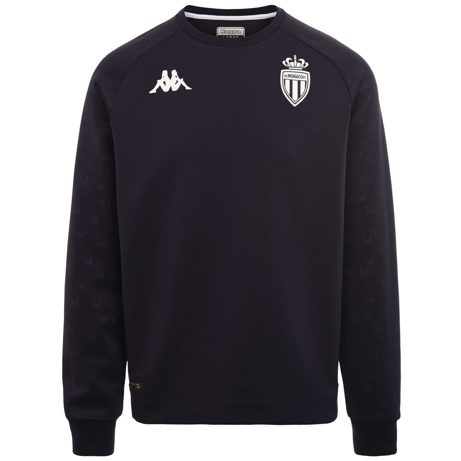Sweat avant match AS Monaco noir 2022/23 sur Foot.fr