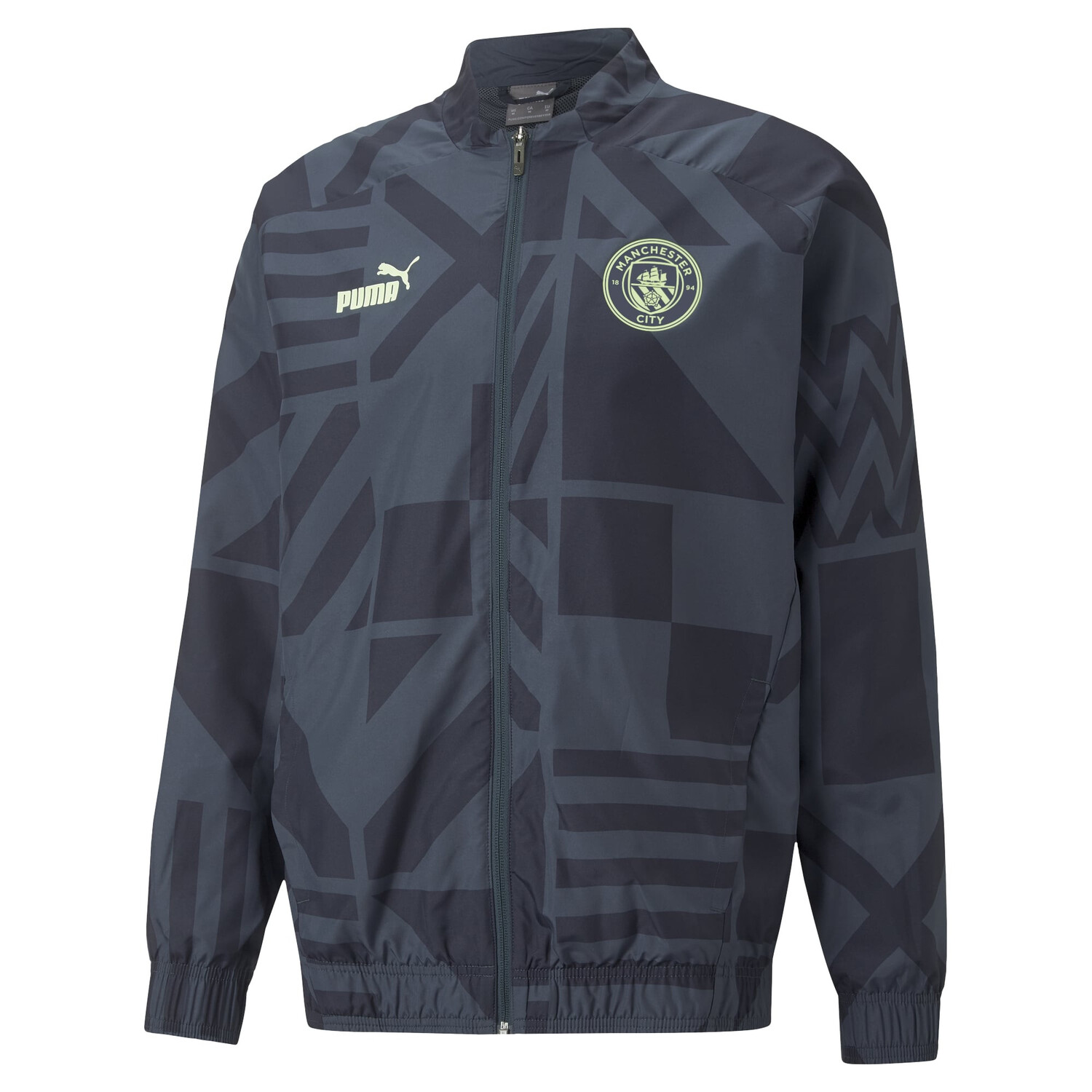 Veste avant match Manchester City noir jaune 2022/23 sur Foot.fr