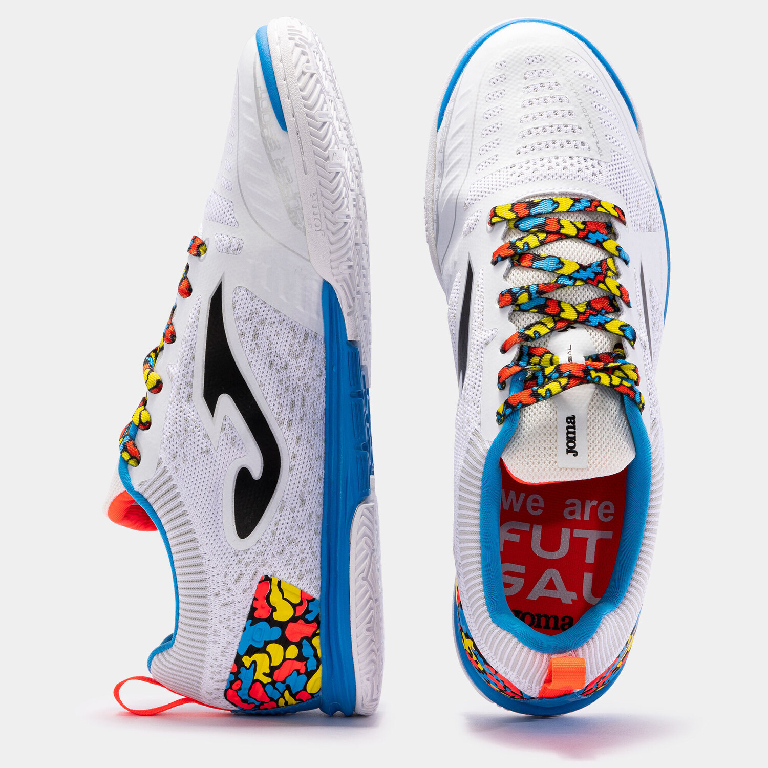 Joma Tactico 2254 Indoor blanc bleu sur Foot.fr