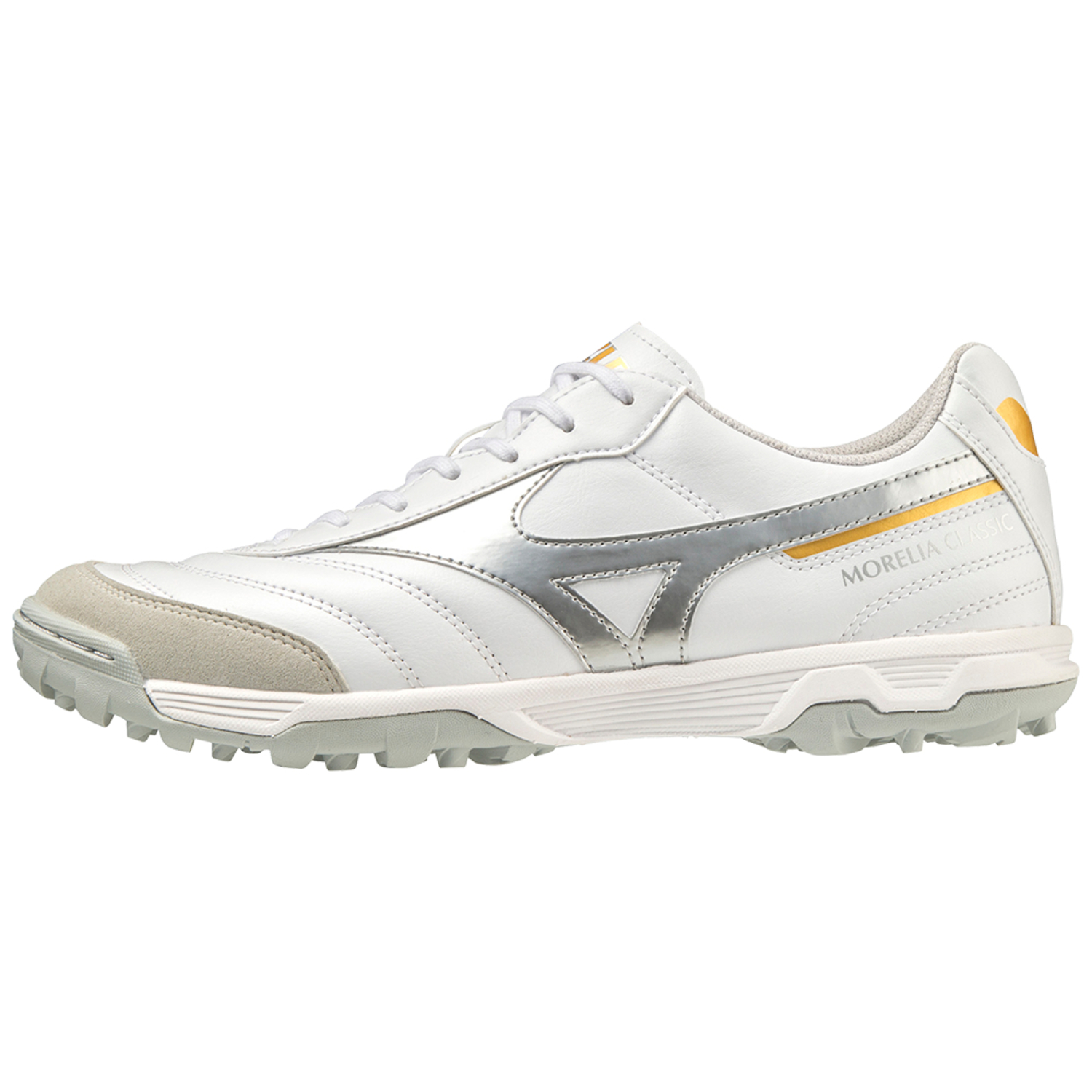 Mizuno Morelia Sala Classic Turf blanc gris sur Foot.fr