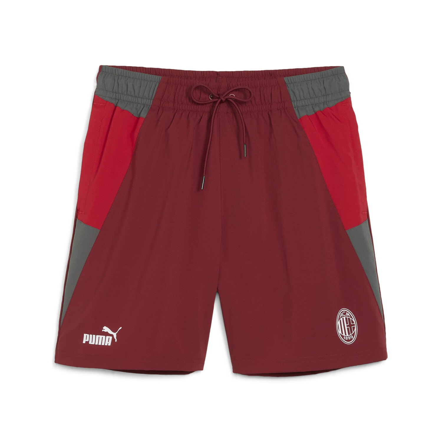 Short Milan AC Woven rouge gris 2023/24 sur Foot.fr