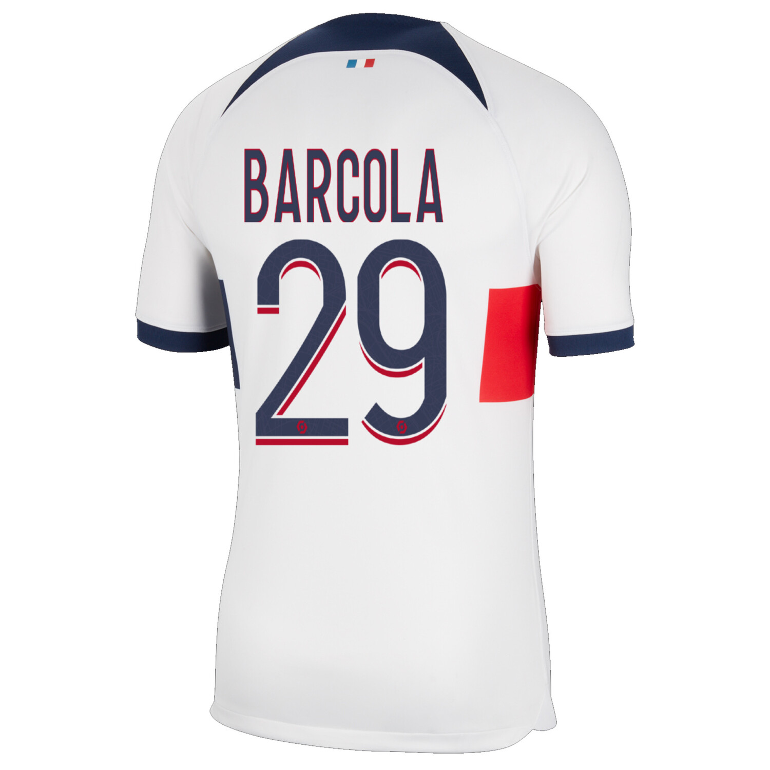 Maillot Barcola PSG extérieur 2023/24 sur Foot.fr