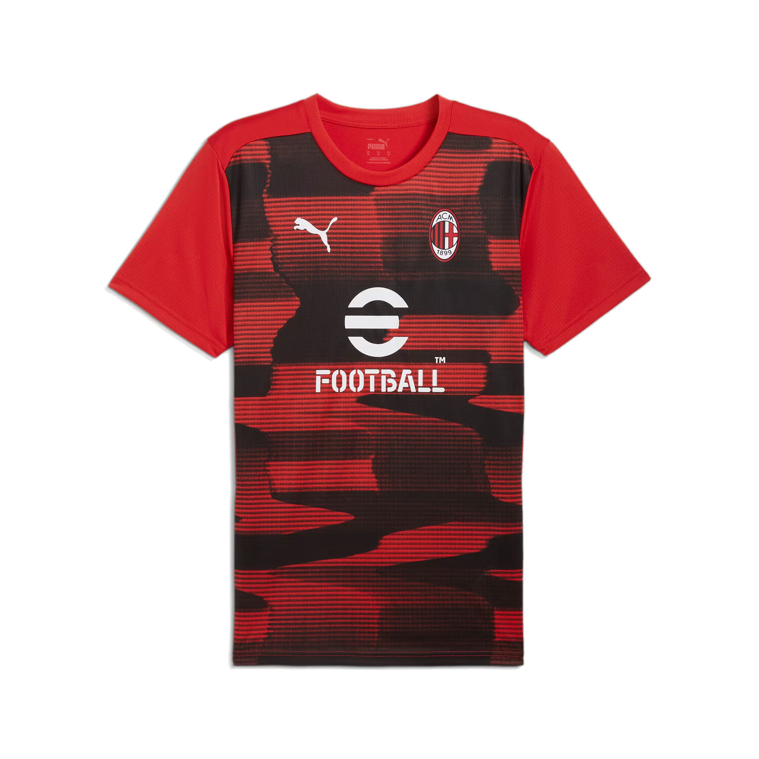 Maillot avant match Milan AC rouge noir 2024/25 sur Foot.fr