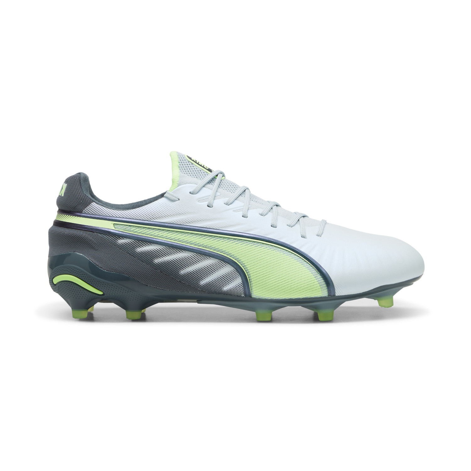 Puma King Ultimate FG/AG gris vert sur Foot.fr