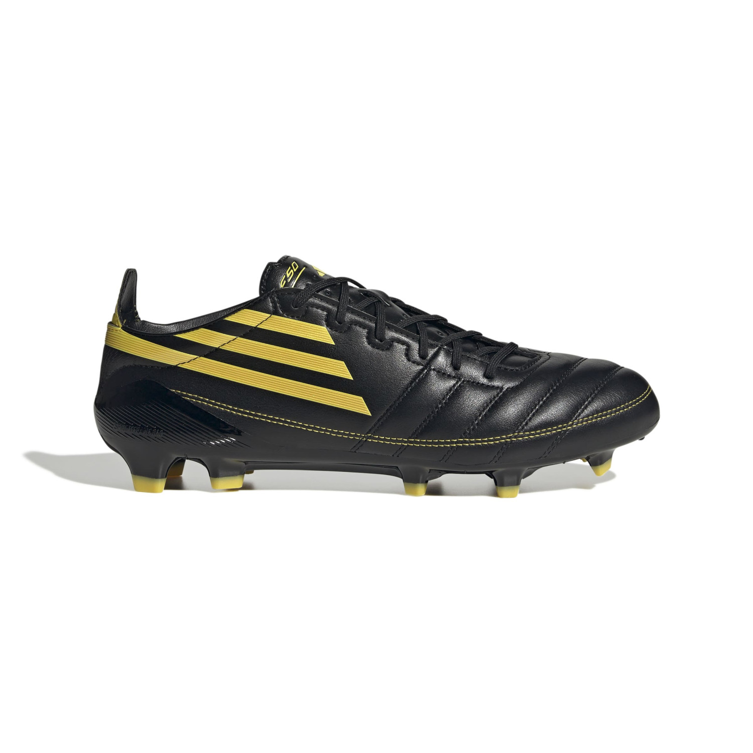 adidas F50 Elite Leather 2010 FG noir jaune EDITION LIMITEE sur Foot.fr