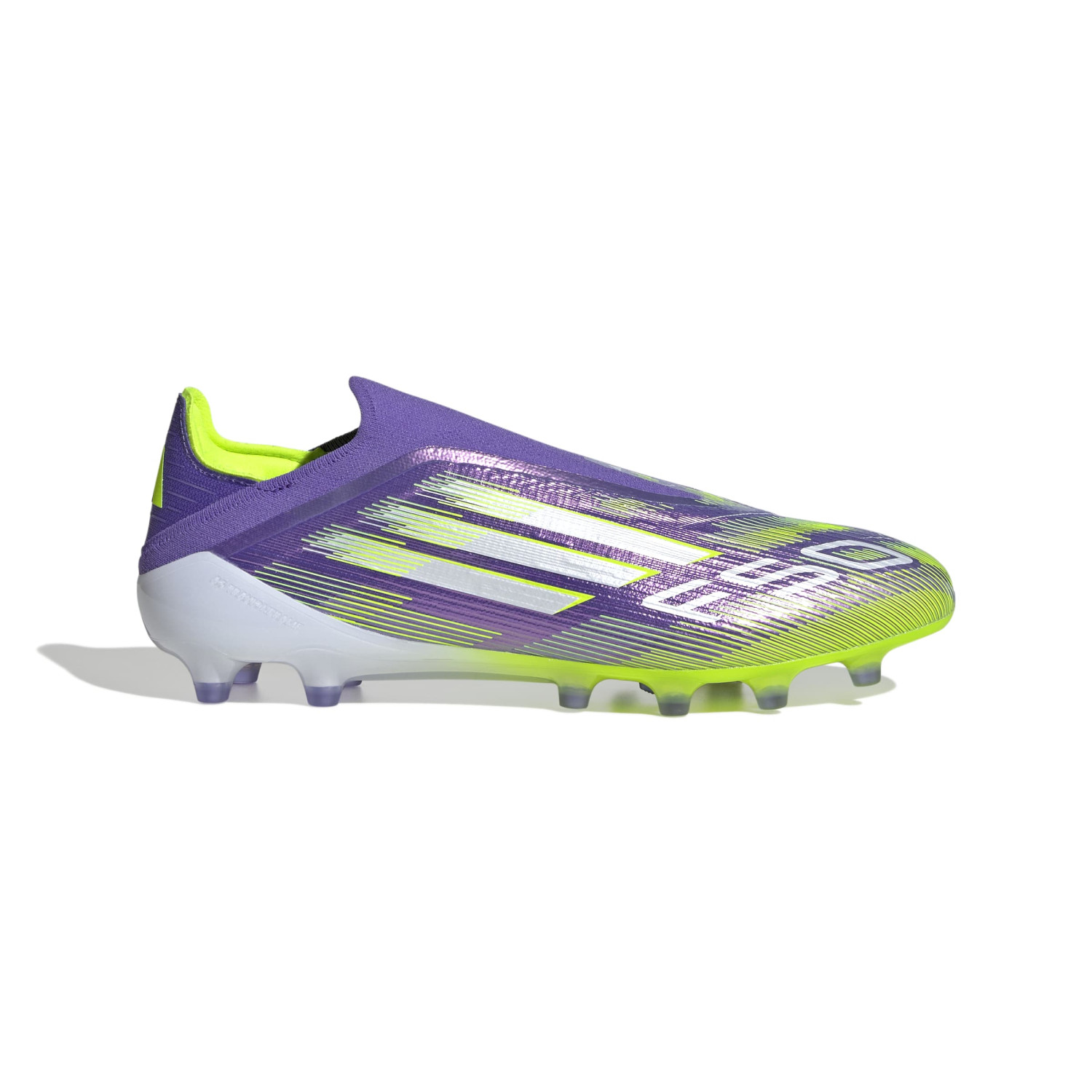 adidas F50 Elite Laceless AG violet jaune sur Foot.fr